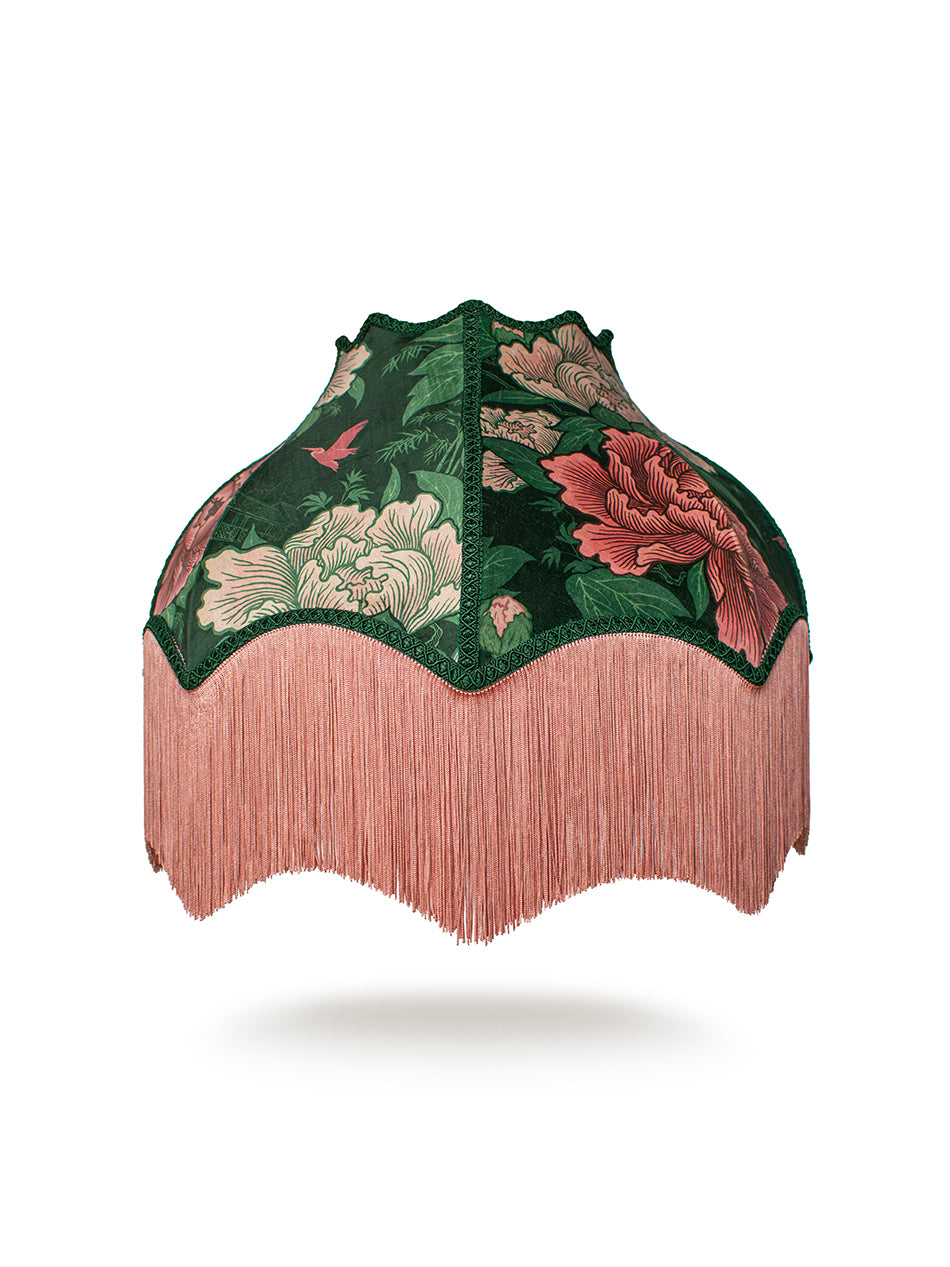 Bloomin' Marvellous 'Blush Green' Fringed Handmade Lampshade – Divine Savages