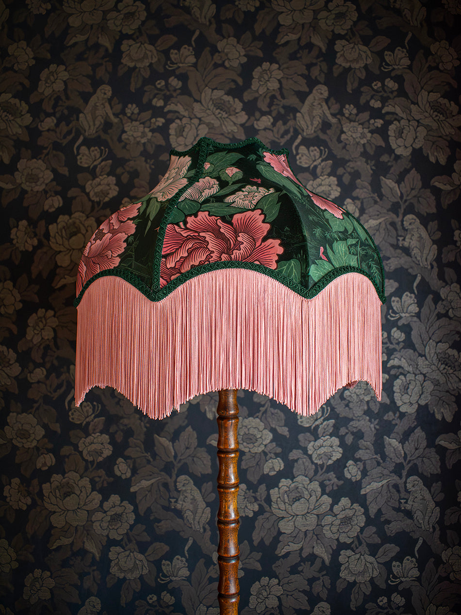 Bloomin' Marvellous 'Blush Green' Fringed Handmade Lampshade – Divine Savages